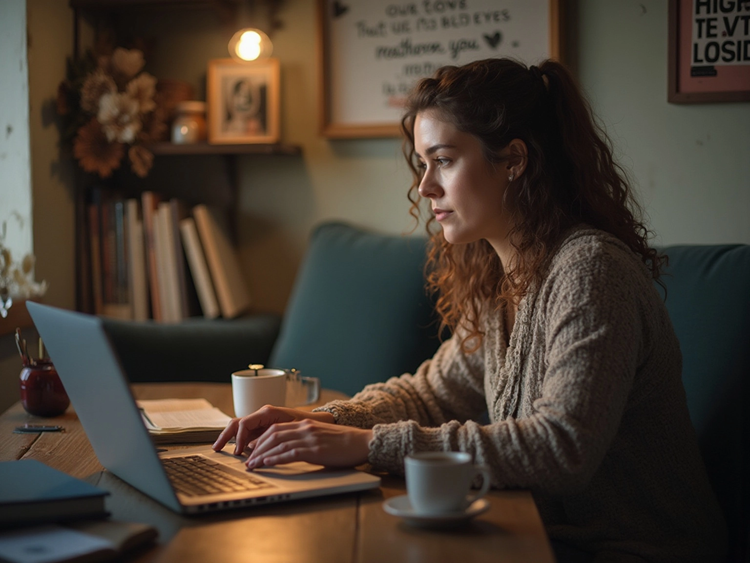 Crafting an Engaging Bio in a Cozy Workspace