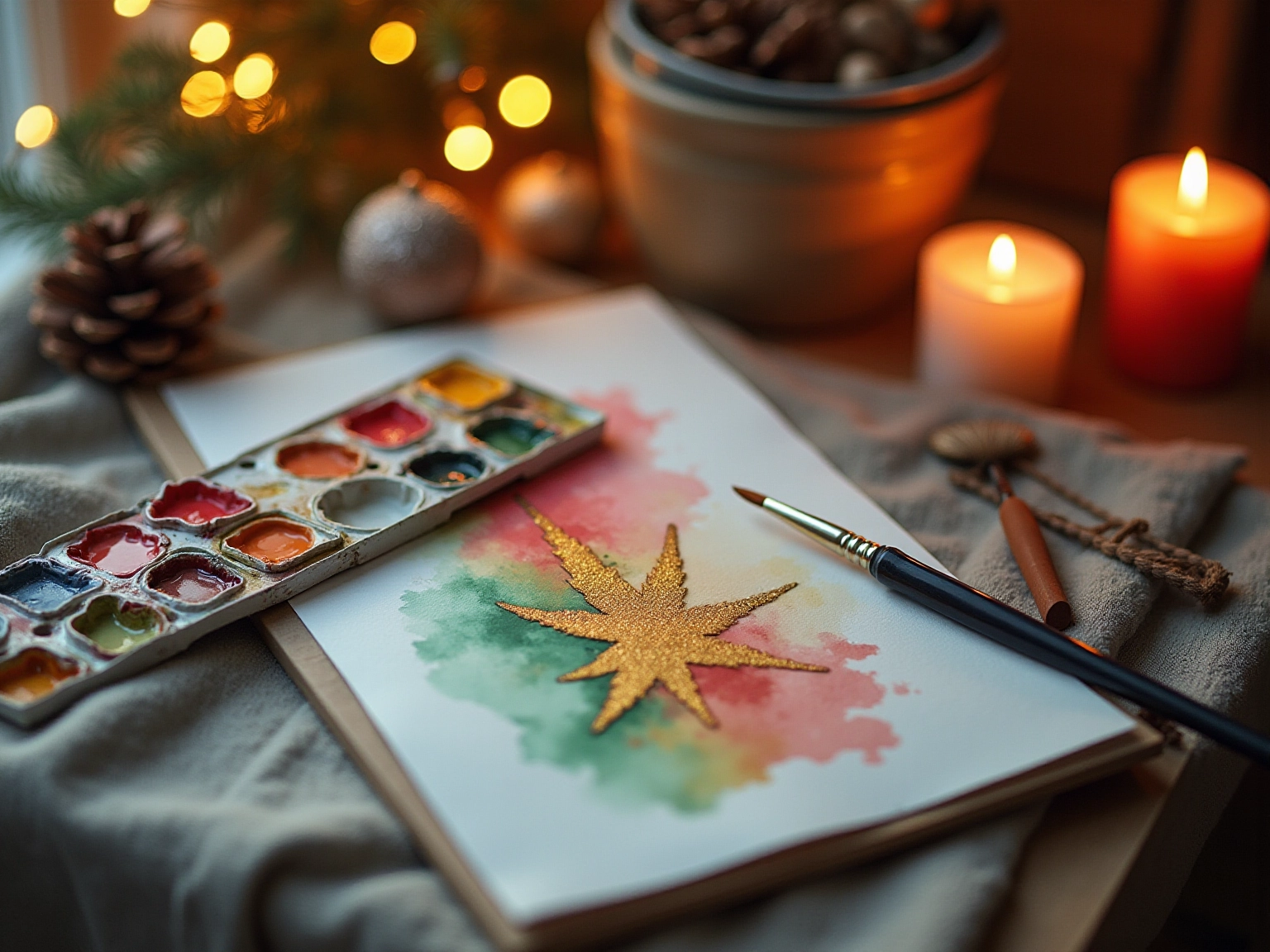 Creating a Christmas Watercolor Masterpiece Creating a Christmas Watercolor Masterpiece