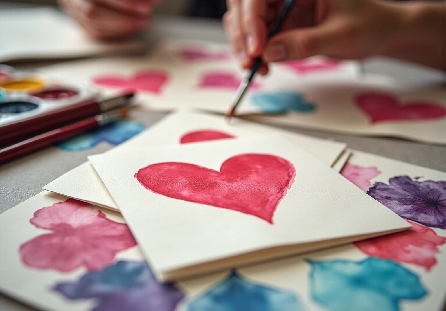 Creating a Heart Watercolor Card Creating a Heart Watercolor Card