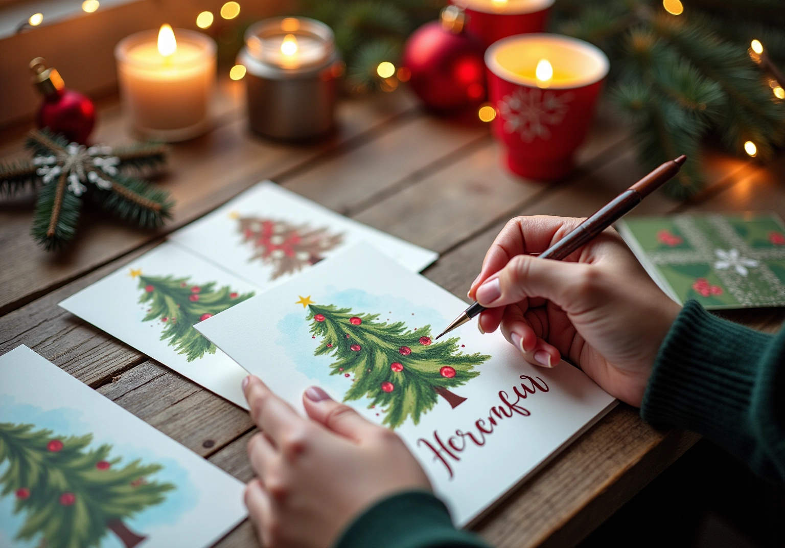 Creating Festive Watercolor Christmas Cards