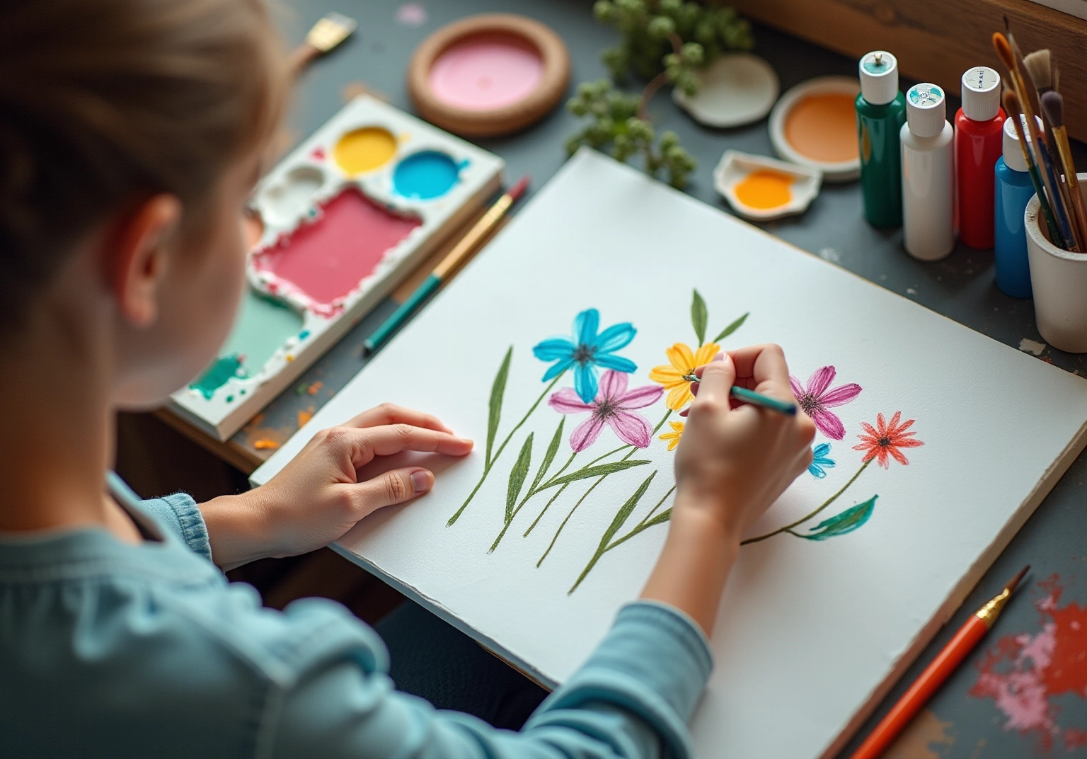 Creating Floral Acrylic Paintings Creating Floral Acrylic Paintings