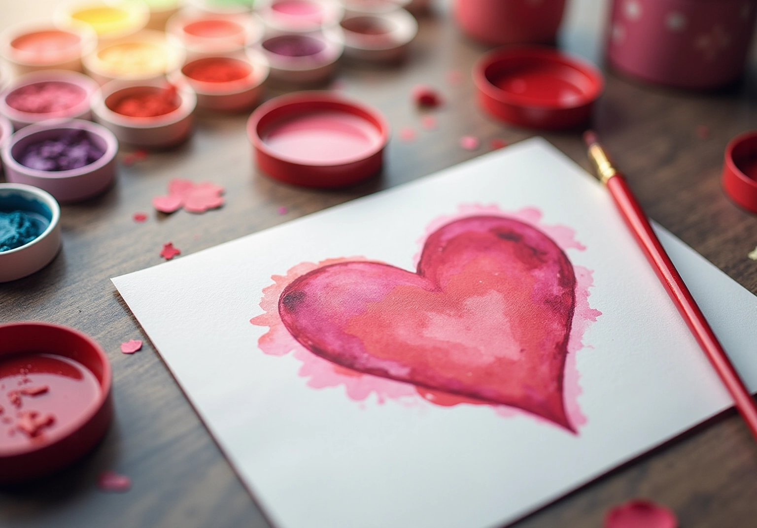 Creating Heart-Shaped Watercolor Cards