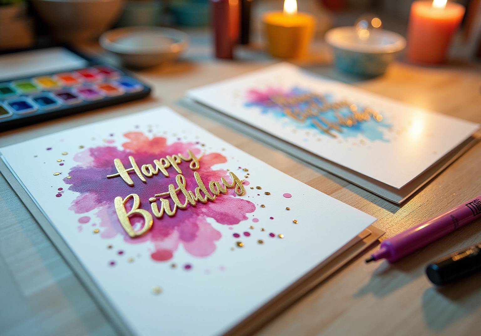 Creating Personalized Watercolor Birthday Cards