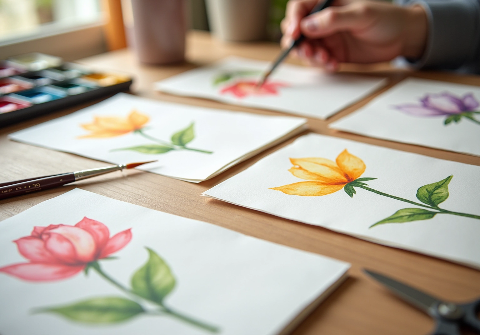 Creating Personalized Watercolor Flower Cards Creating Personalized Watercolor Flower Cards