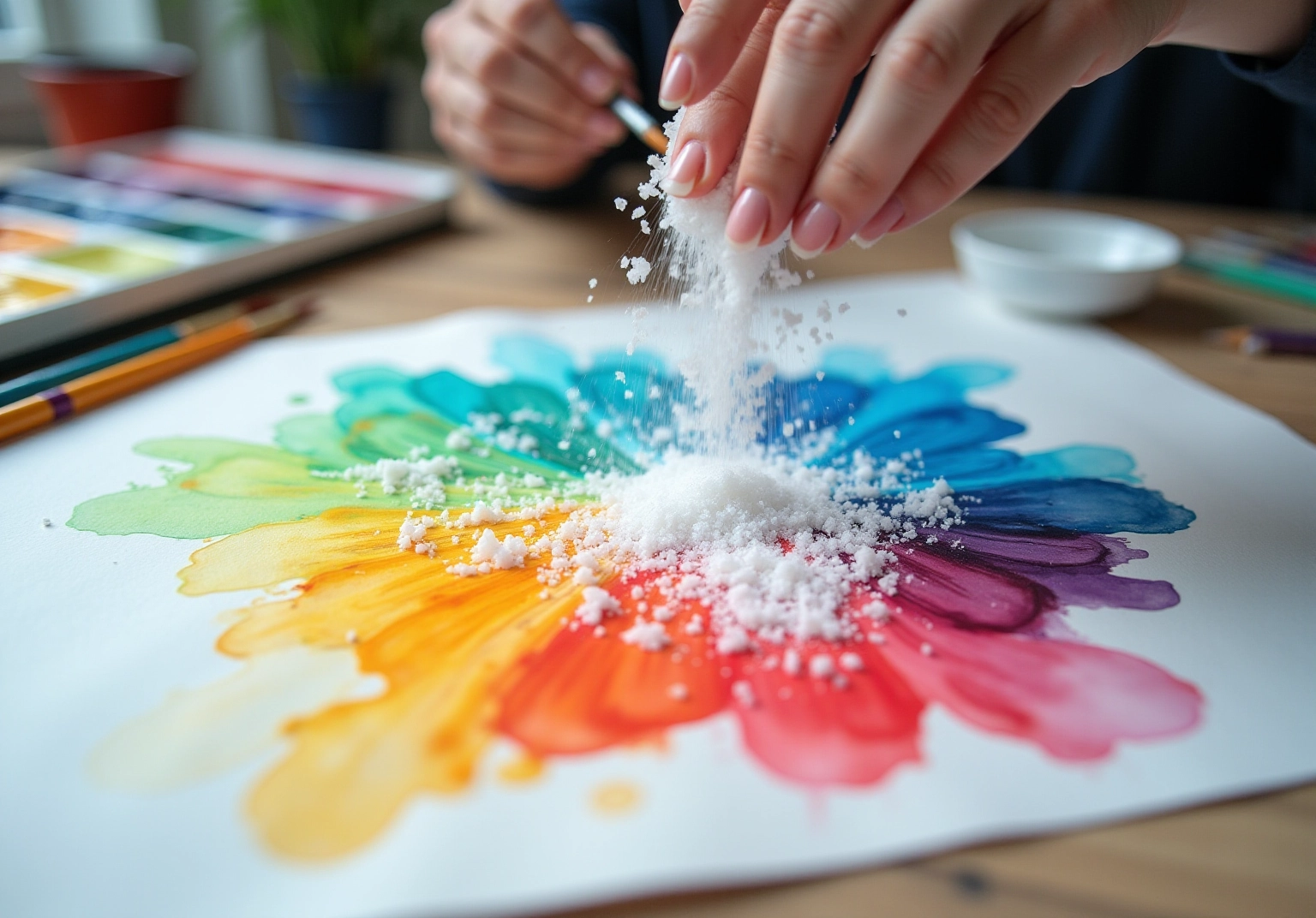 Creating Texture with Salt in Watercolor Art Creating Texture with Salt in Watercolor Art