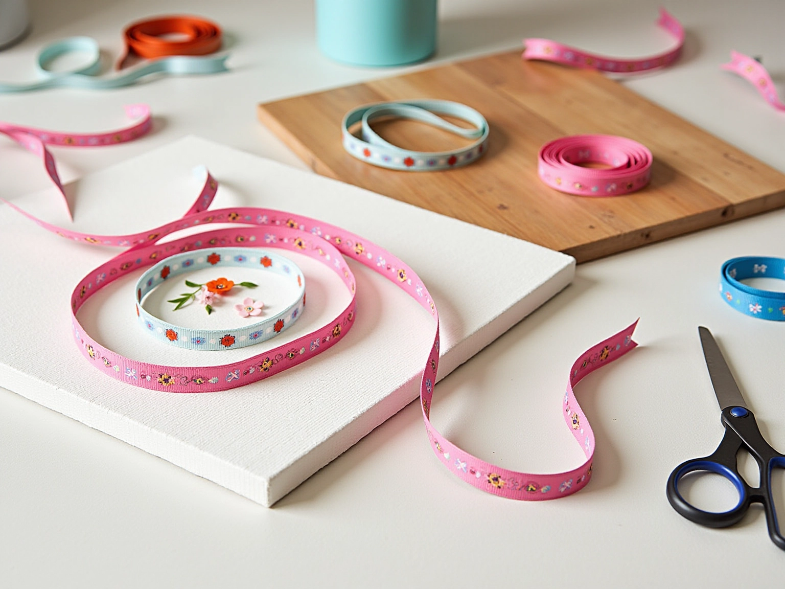 Creative DIY Wall Art with Grosgrain Ribbon