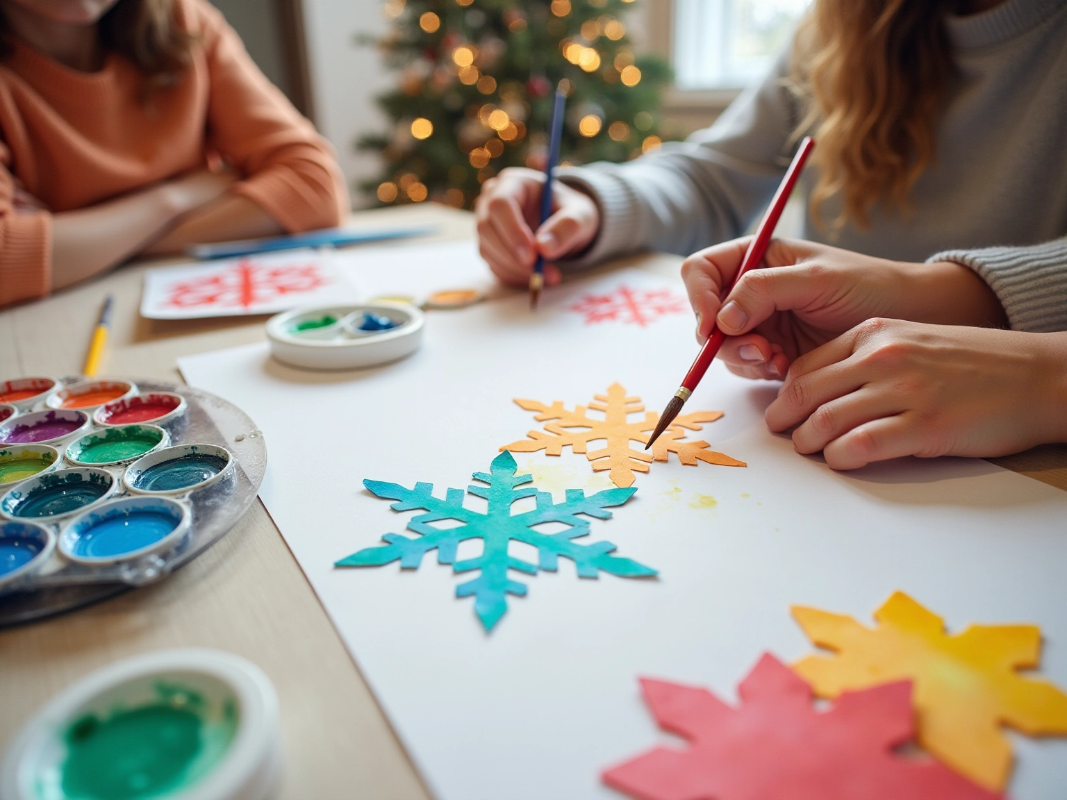 Creative Family Craft: Watercolor Snowflakes