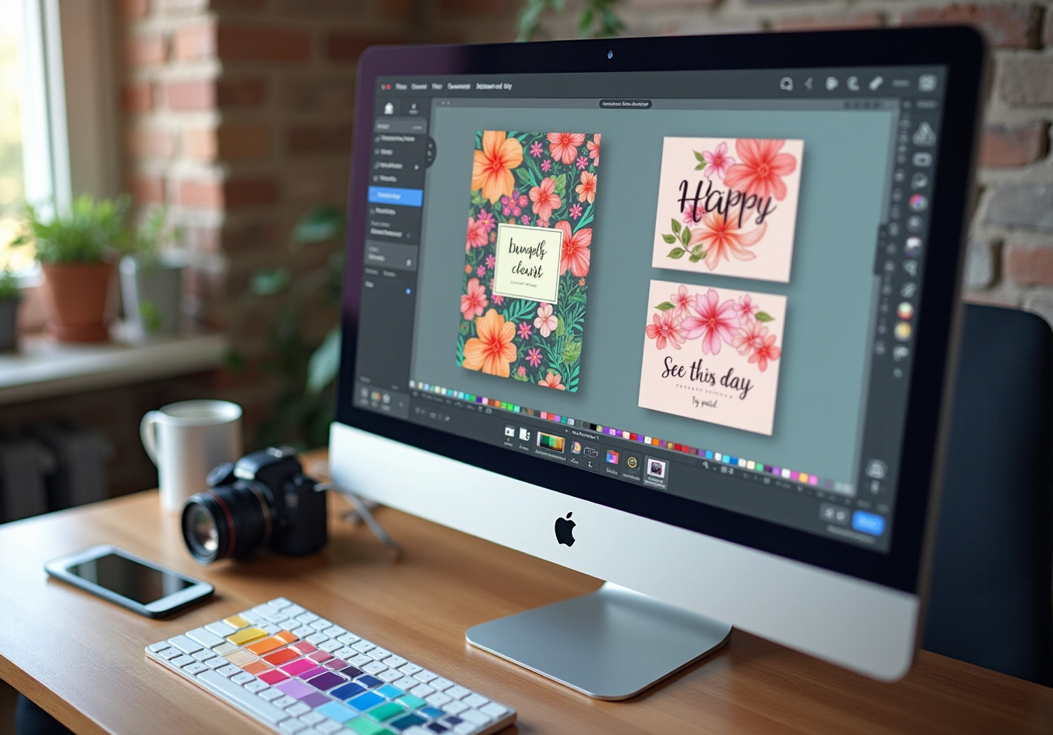 Creative Greeting Card Design Workspace Creative Greeting Card Design Workspace