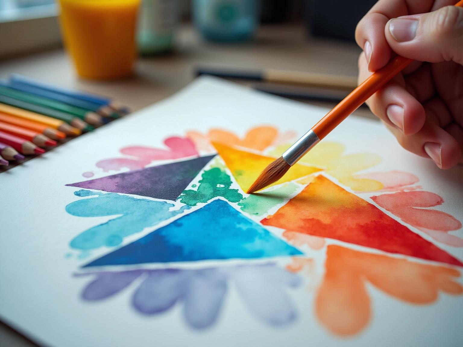 Creative Process in Abstract Watercolor Painting