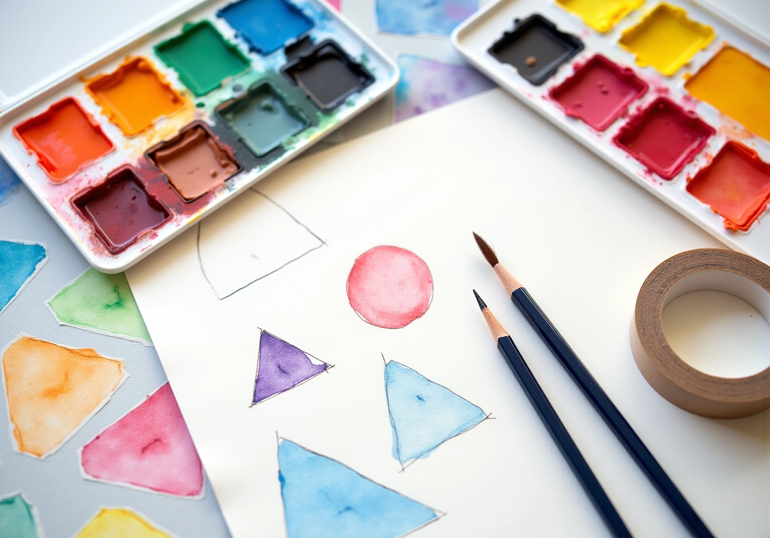 Creative Watercolor Workspace