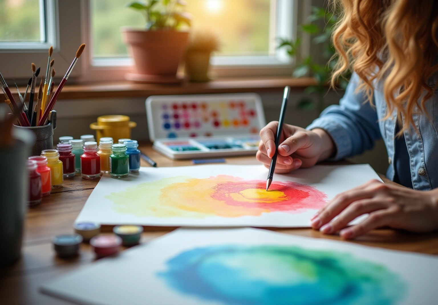 Creative Watercolor Workspace Creative Watercolor Workspace