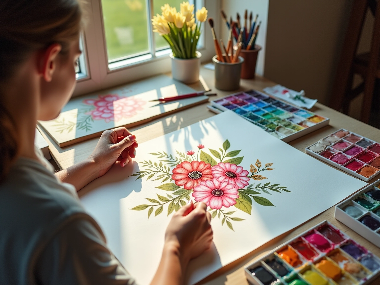 Creative Watercolor Workspace Creative Watercolor Workspace