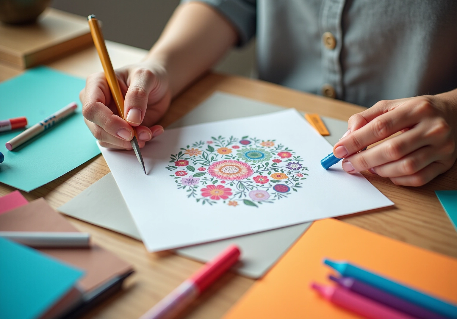 Creative Workspace for Card Design Creative Workspace for Card Design