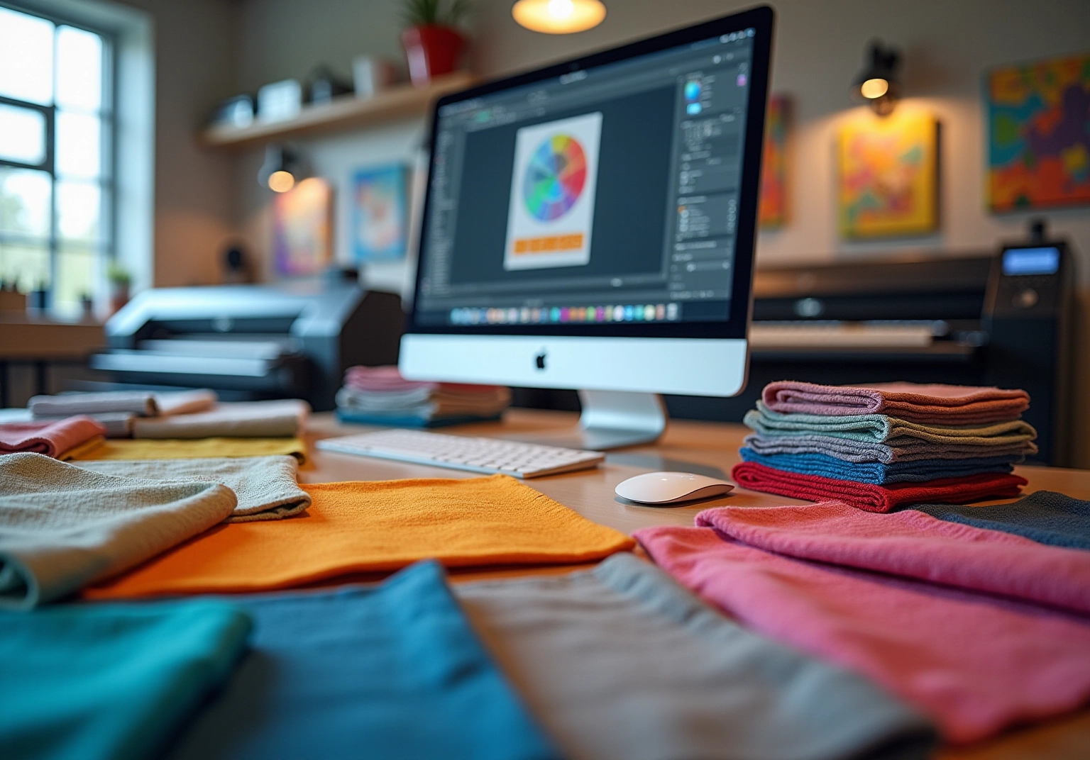 Creative Workspace for Fabric Design Creative Workspace for Fabric Design