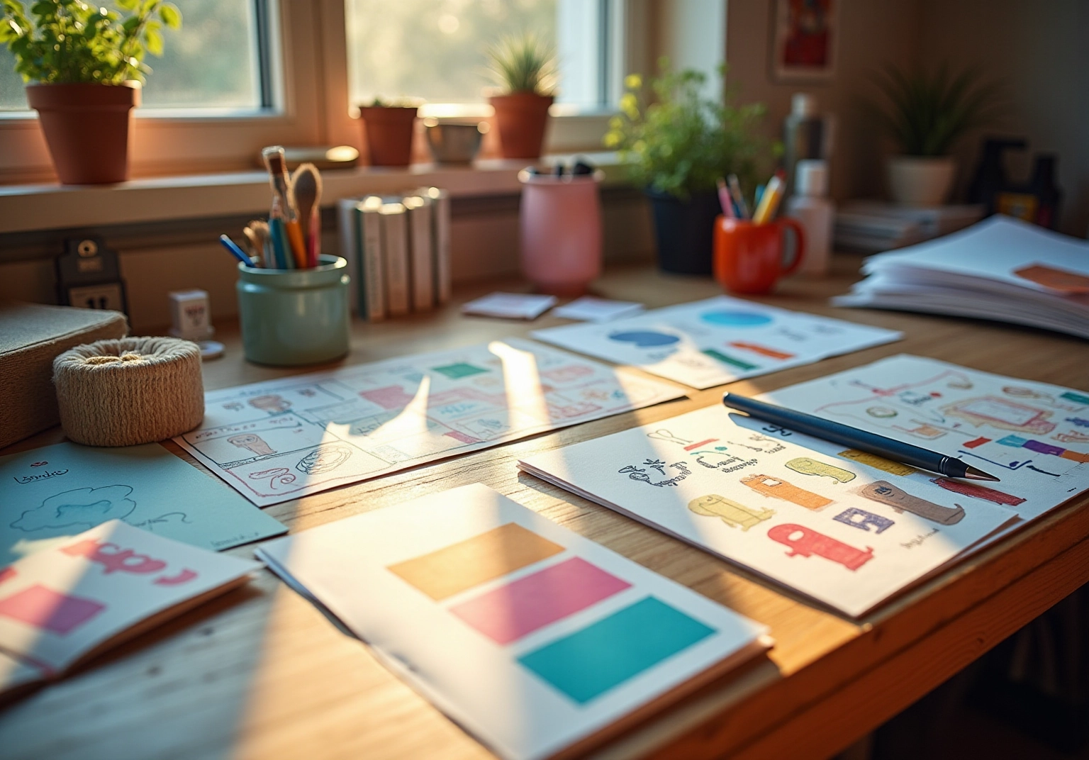 Creative Workspace for Greeting Card Design