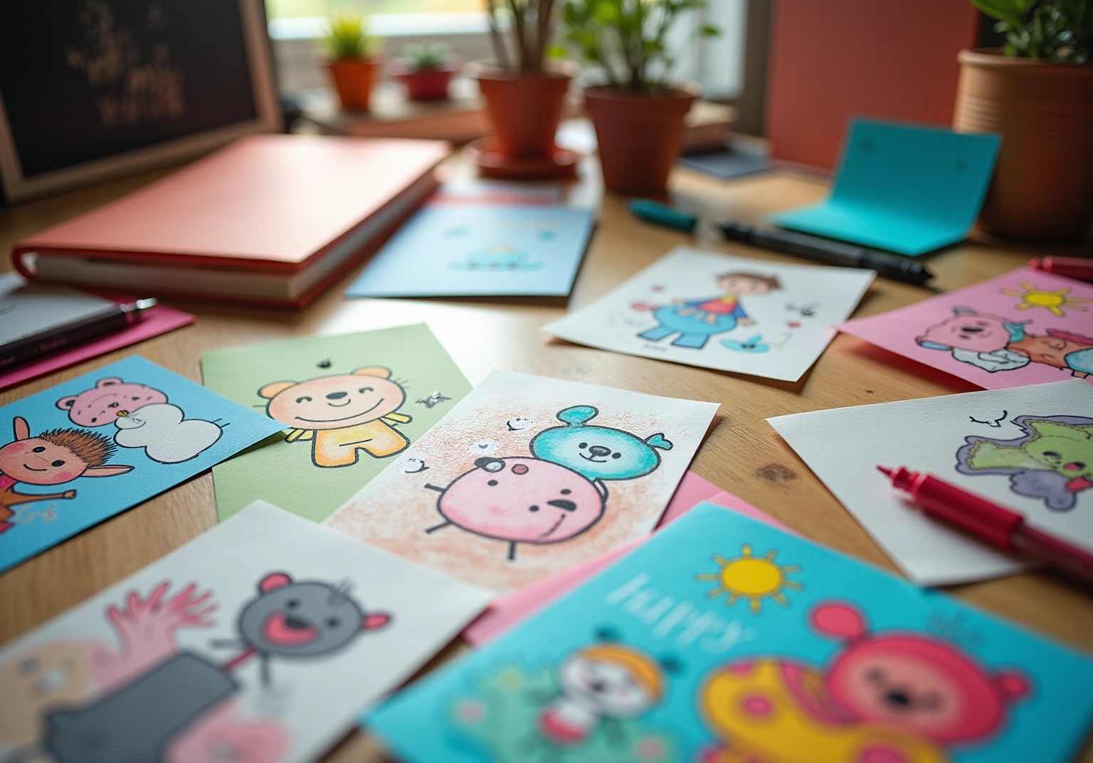 Creative Workspace for Greeting Card Design Creative Workspace for Greeting Card Design