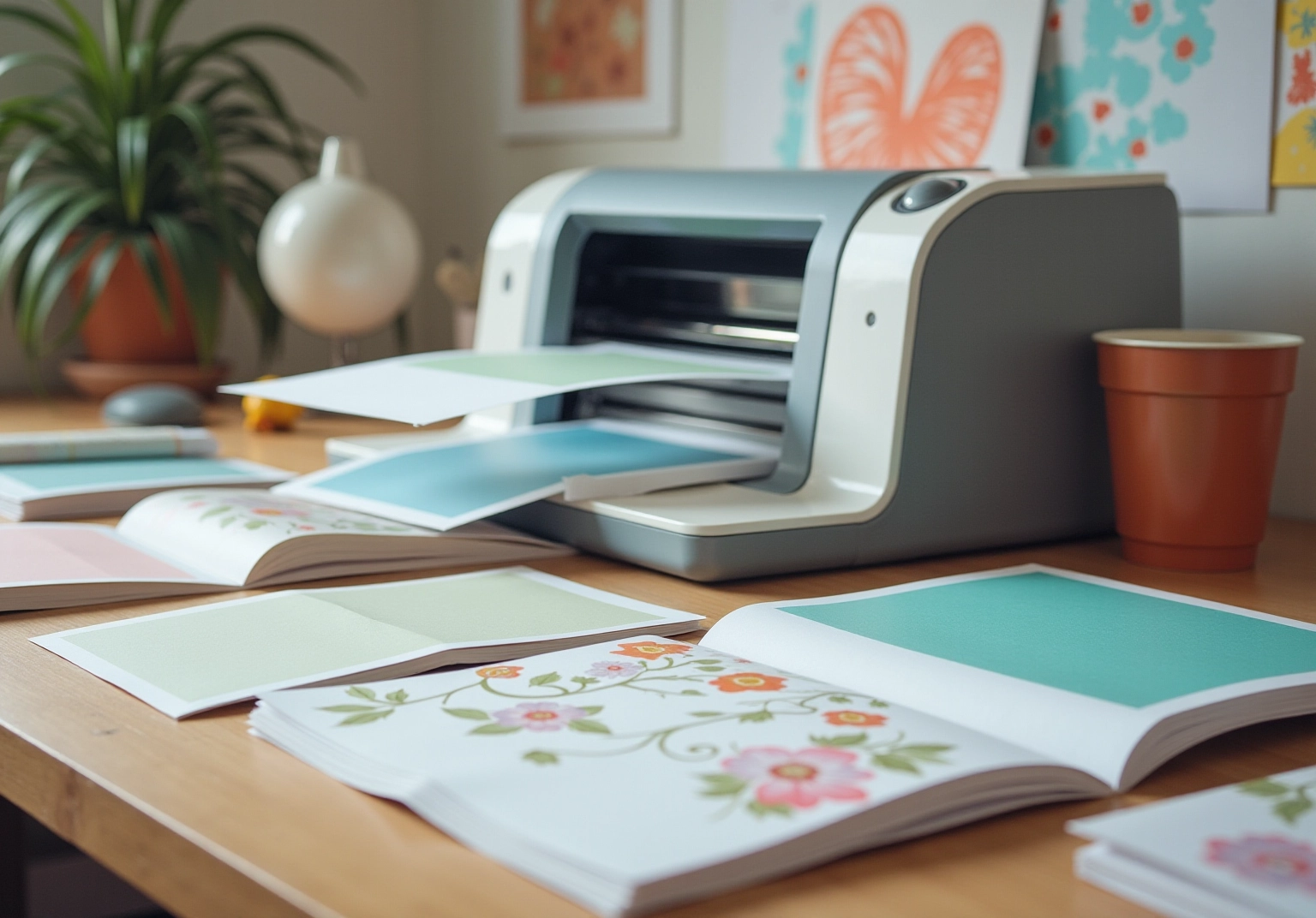 Creative Workspace for Greeting Card Production Creative Workspace for Greeting Card Production