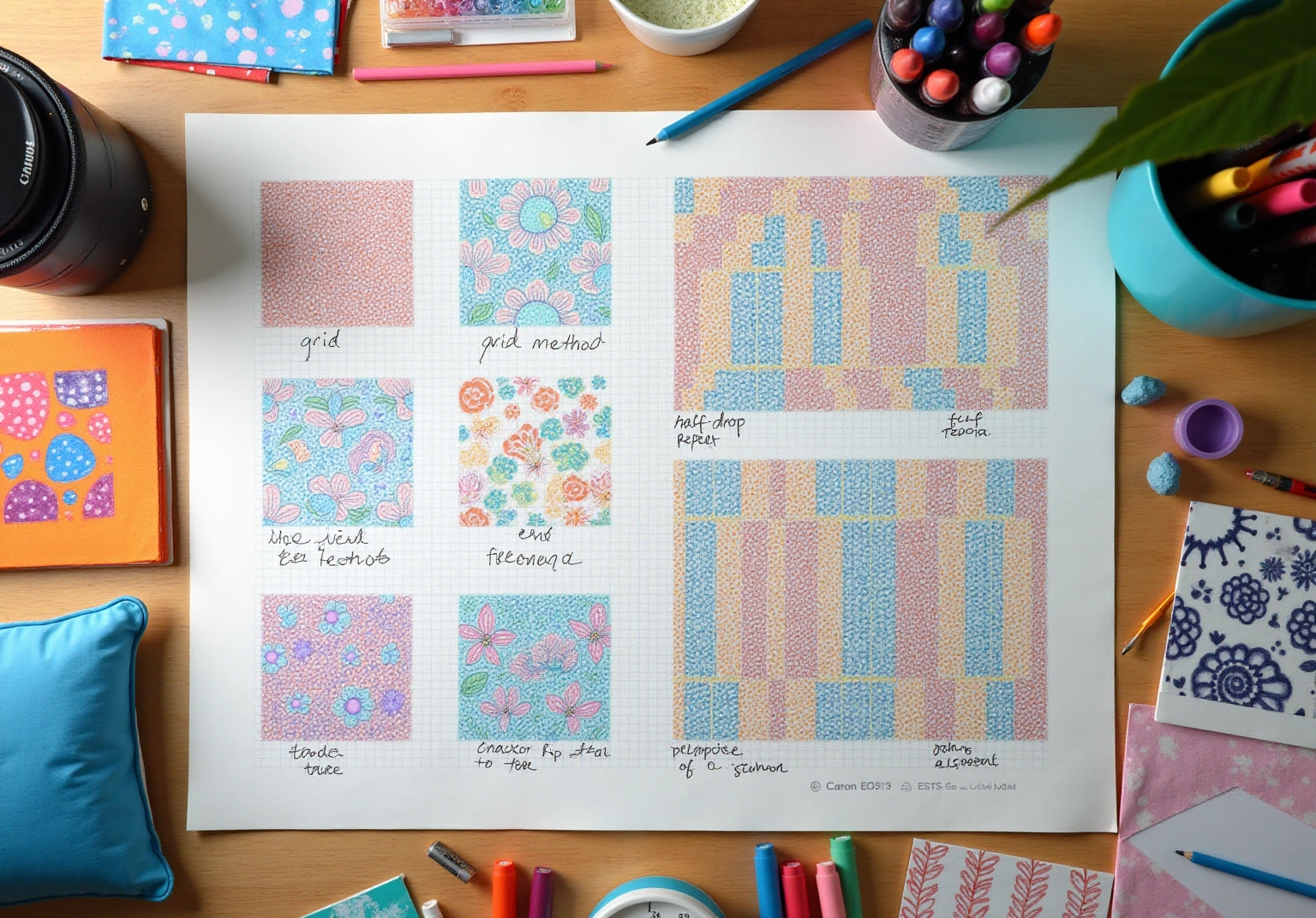 Creative Workspace for Repeat Pattern Techniques