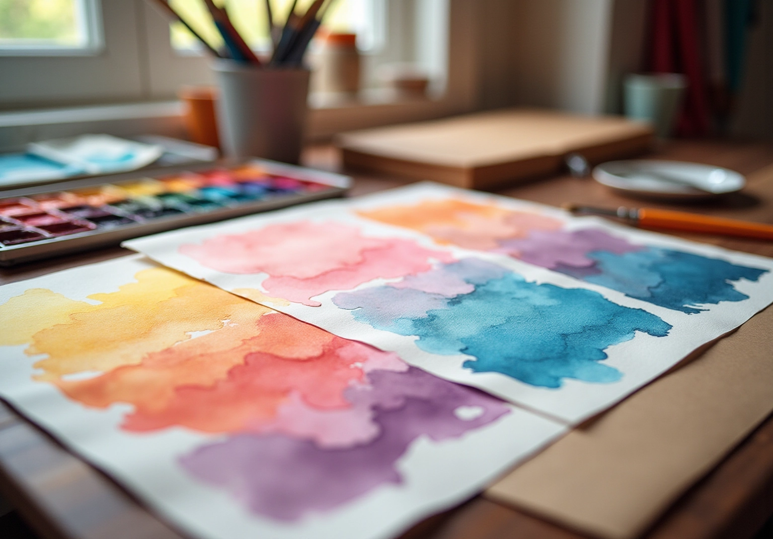 Creative Workspace with Baohong Watercolor Paper Creative Workspace with Baohong Watercolor Paper
