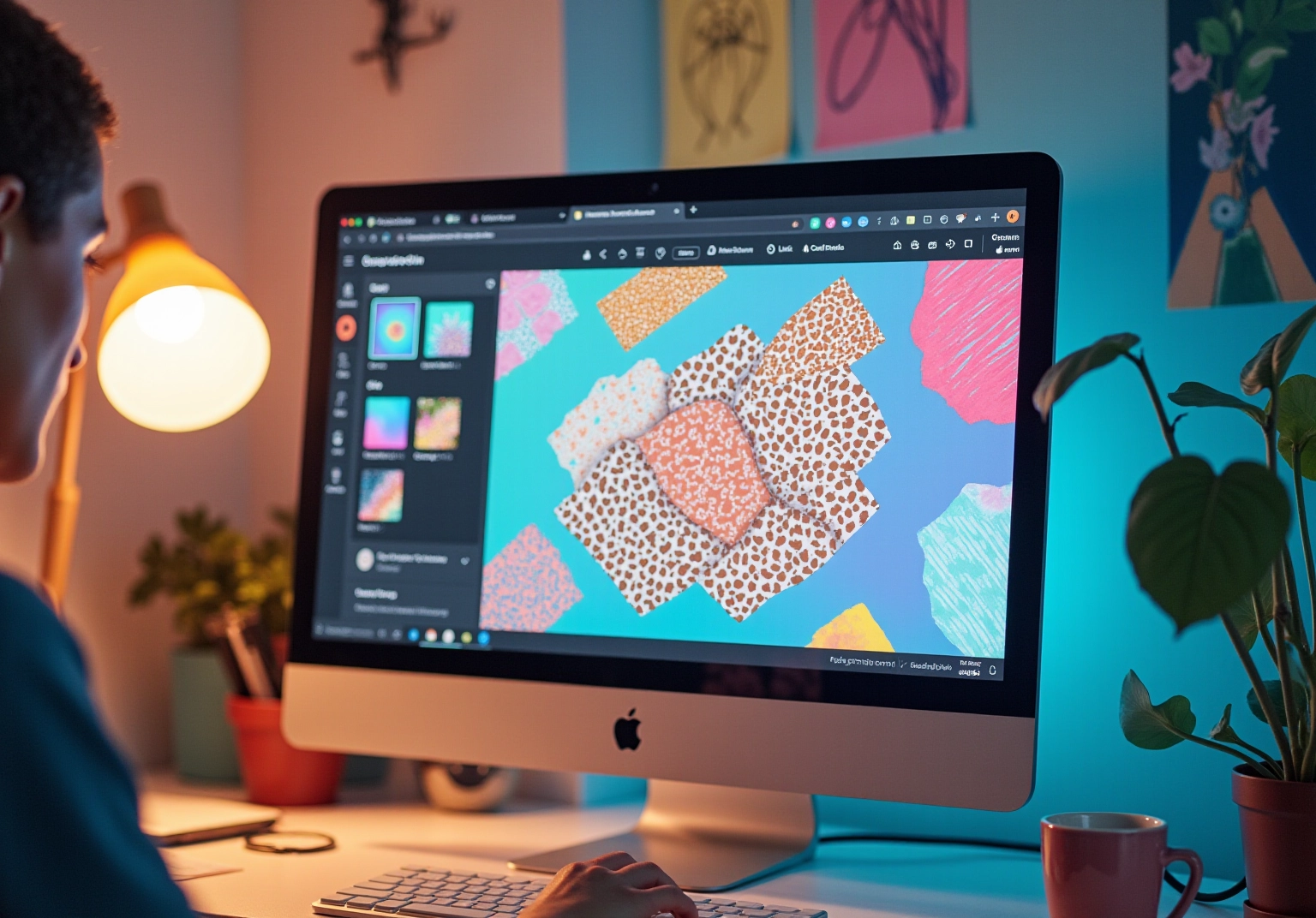 Creative Workspace with Canva Pattern Generator