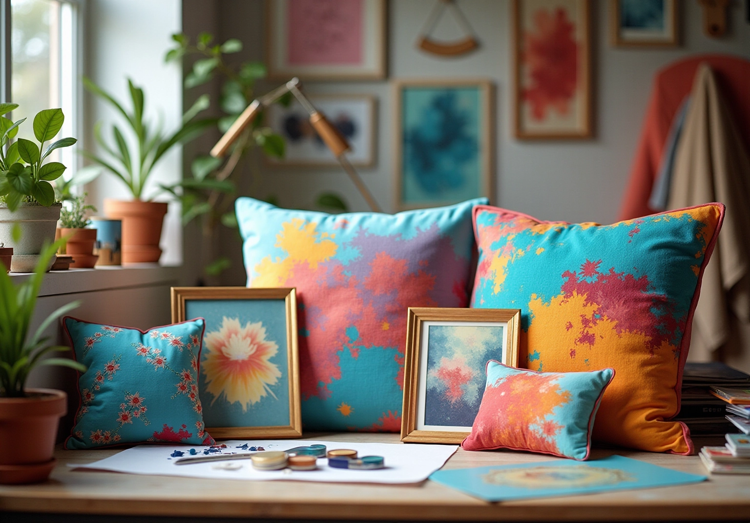 Creative Workspace with Society6 Art Products Creative Workspace with Society6 Art Products