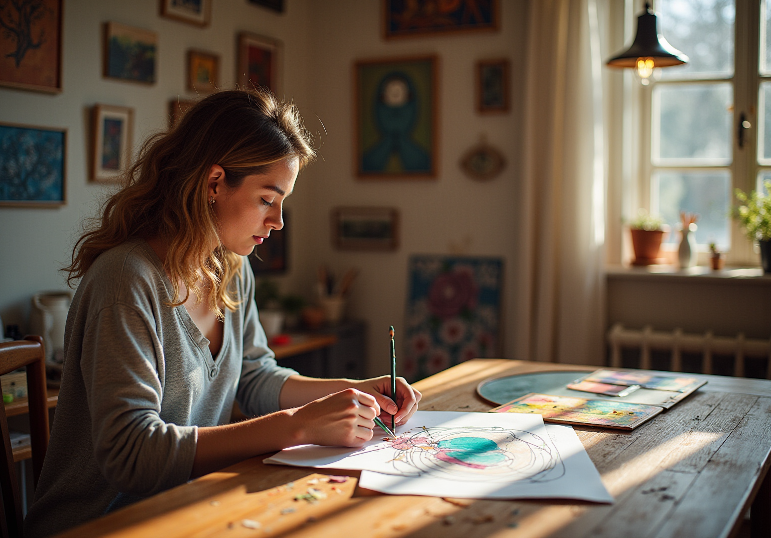 Creative Collaboration in an Artistic Studio