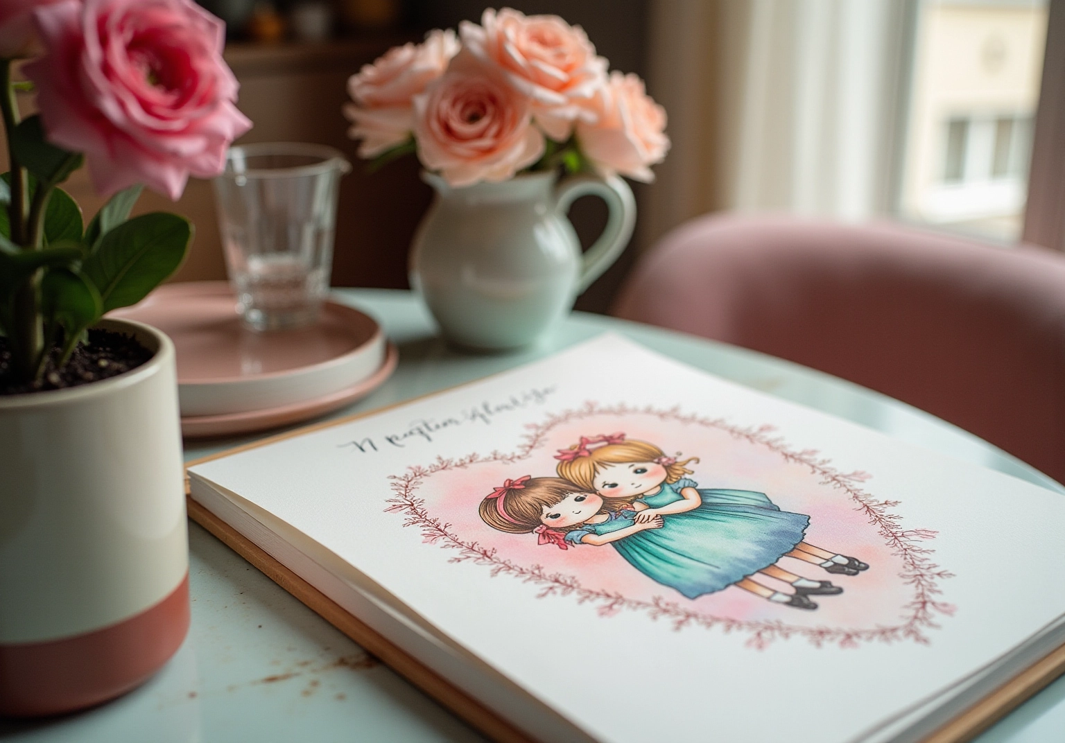 Custom Watercolor Valentine Illustrations Custom Watercolor Valentine Illustrations