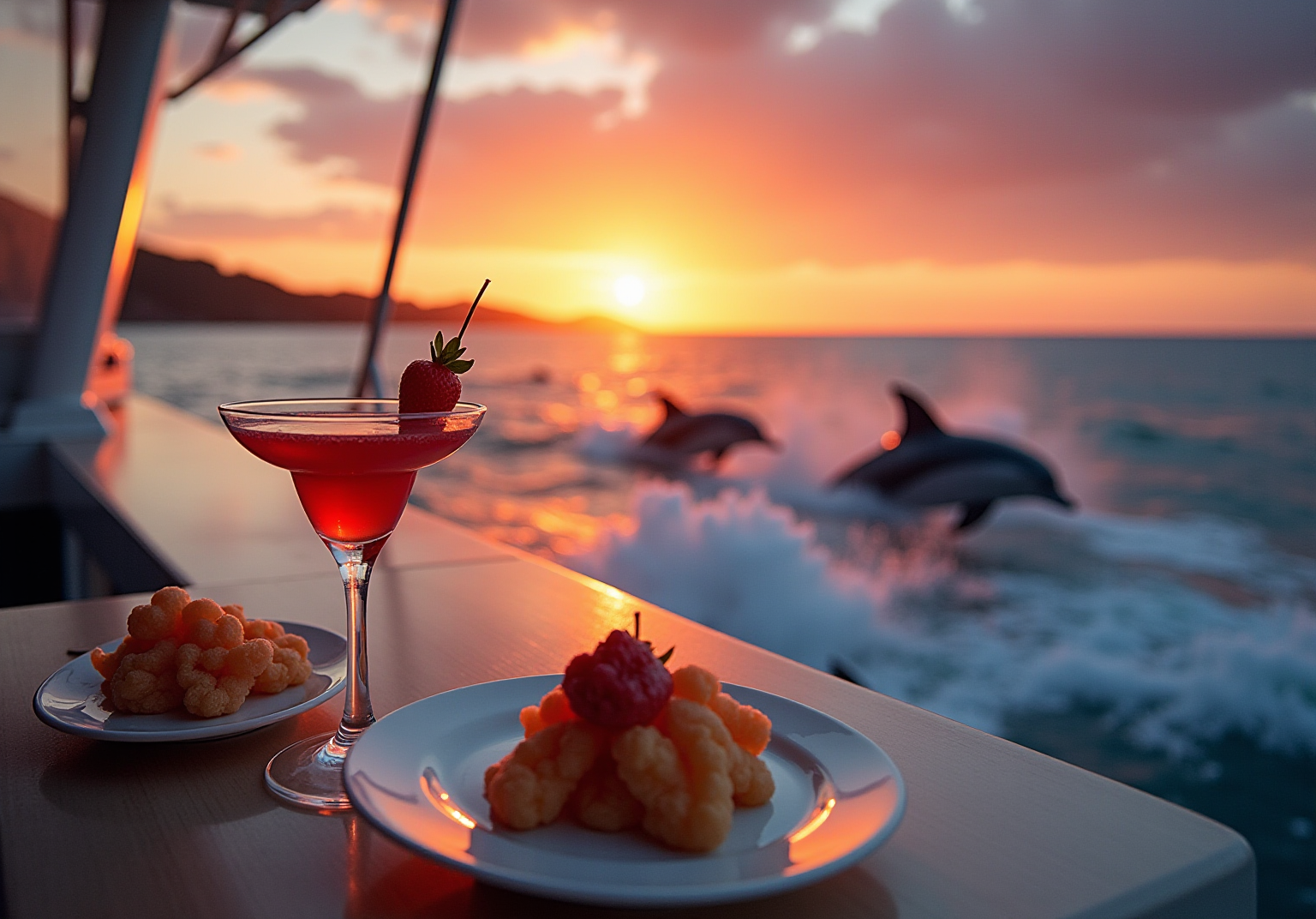 Romantic Dolphin Cruise at Sunset