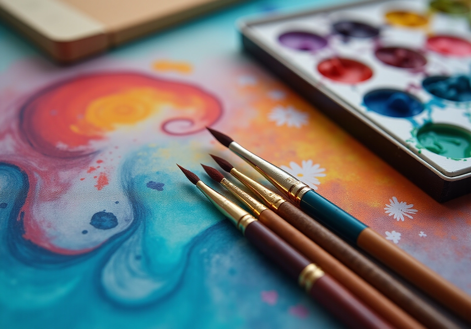 Da Vinci Maestro Watercolor Brushes in Action