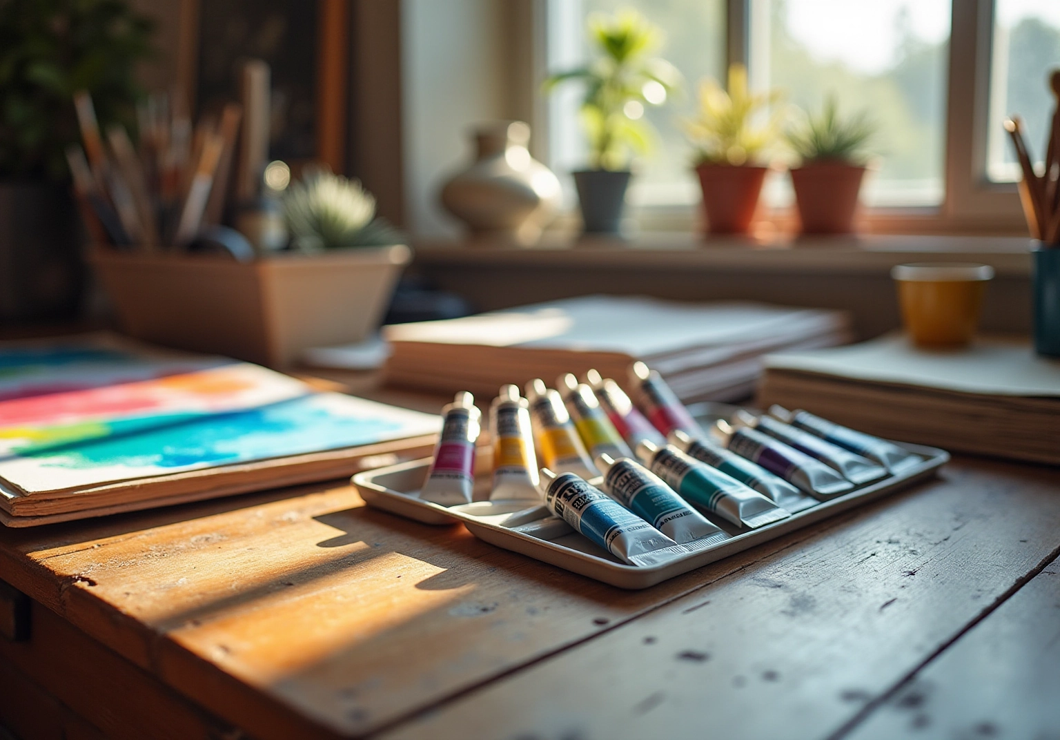 Daler-Rowney Artists' Water Colour in an Artistic Workspace
