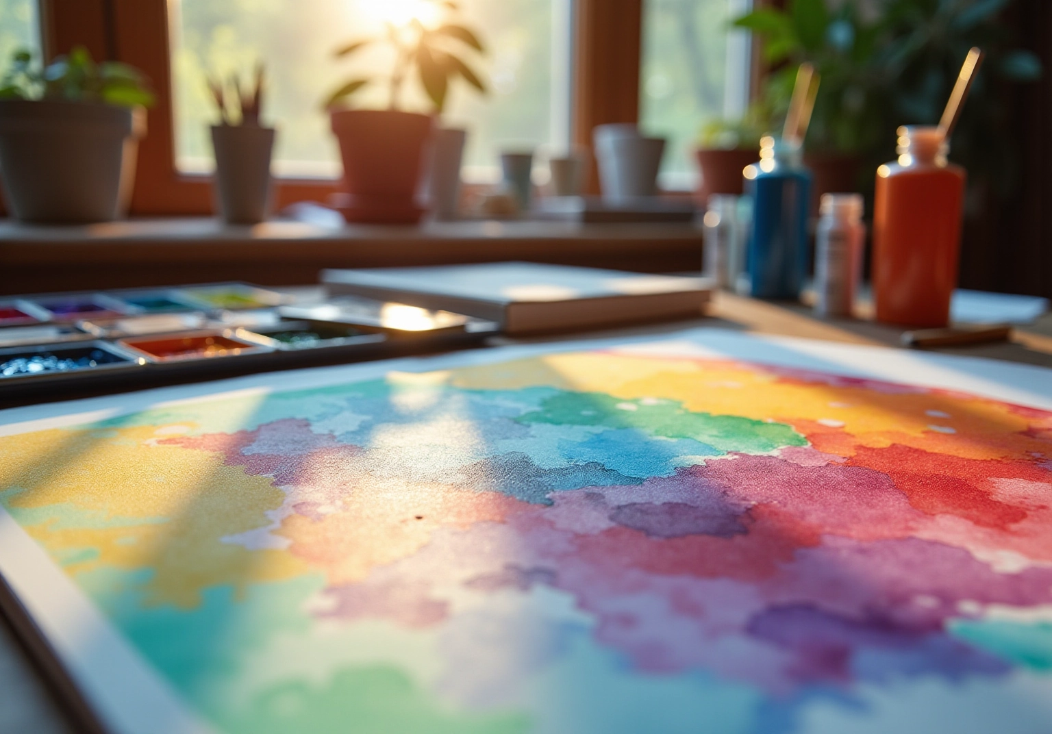 Daniel Smith Extra Fine Watercolors in an Artist's Studio