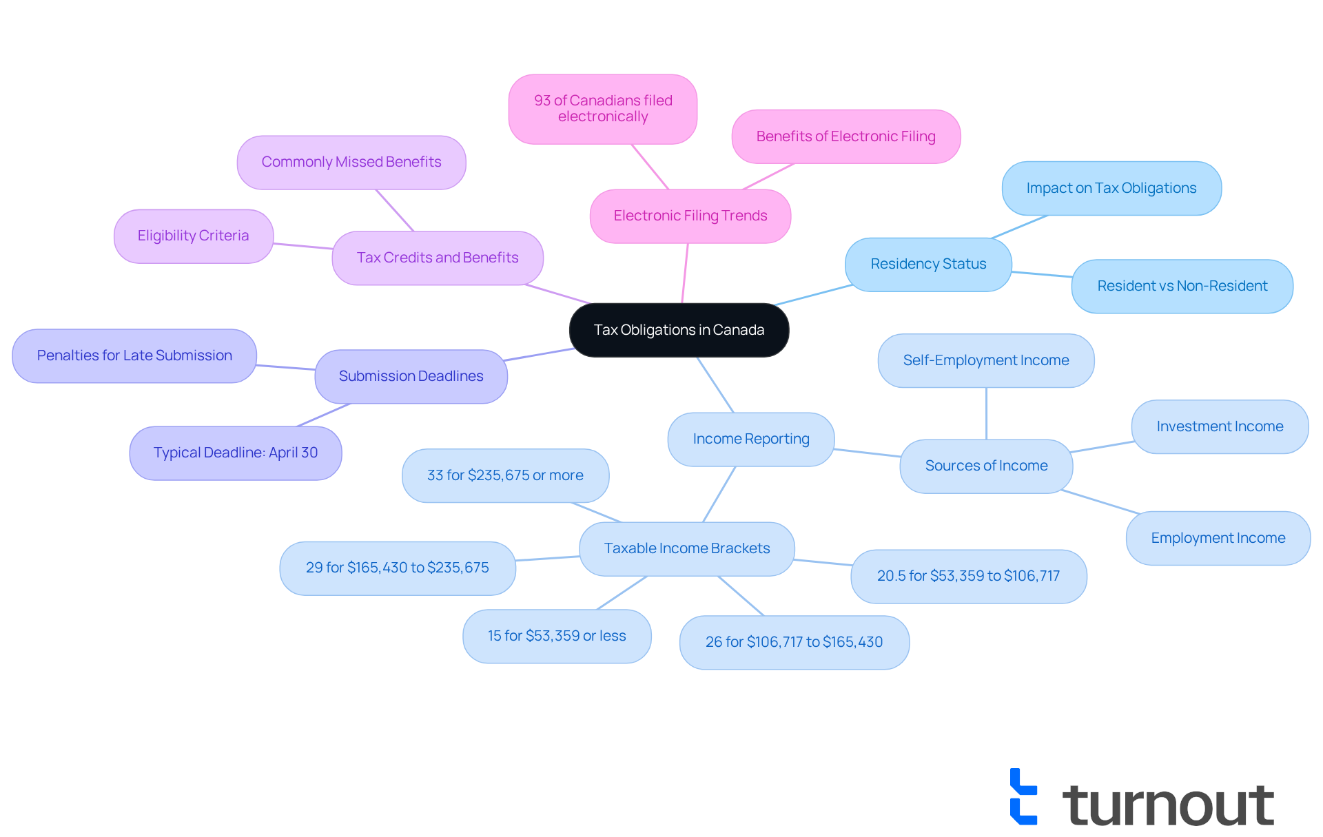 The center node shows the main topic of tax obligations. Each branch represents a key area of focus, and sub-branches provide more details. This layout helps you see how everything connects and what you need to consider for your taxes. The center node shows the main topic of tax obligations. Each branch represents a key area of focus, and sub-branches provide more details. This layout helps you see how everything connects and what you need to consider for your taxes.