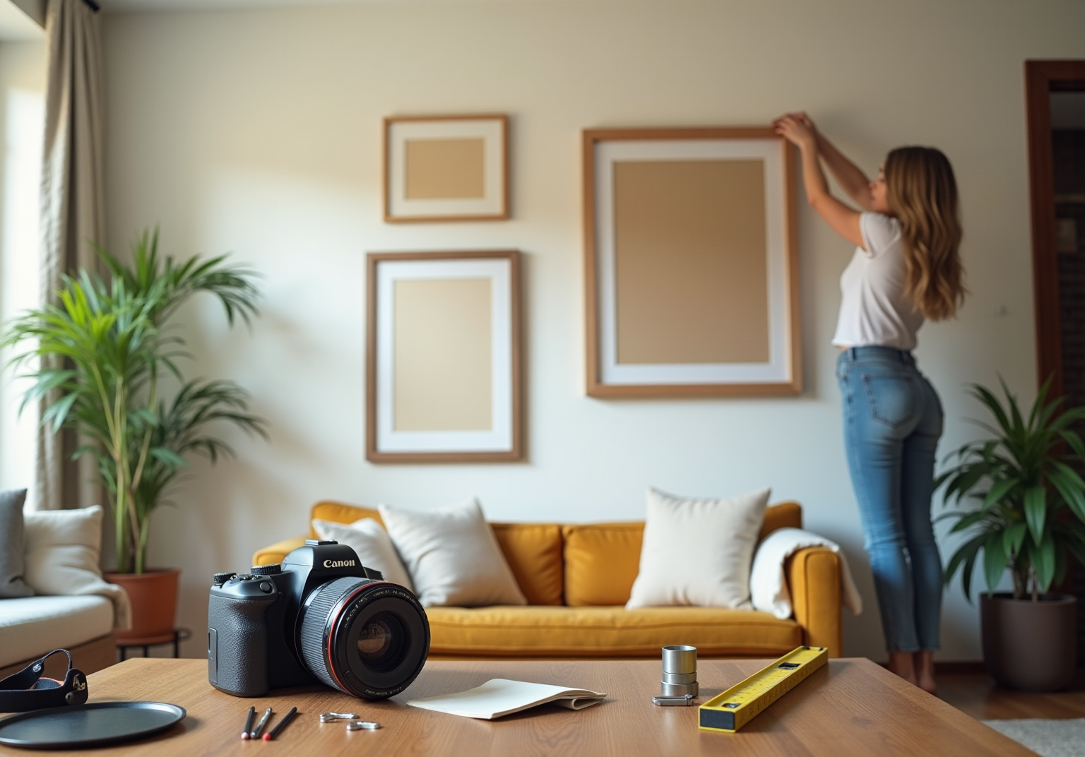 Installing Framed Artwork in a Cozy Home Installing Framed Artwork in a Cozy Home