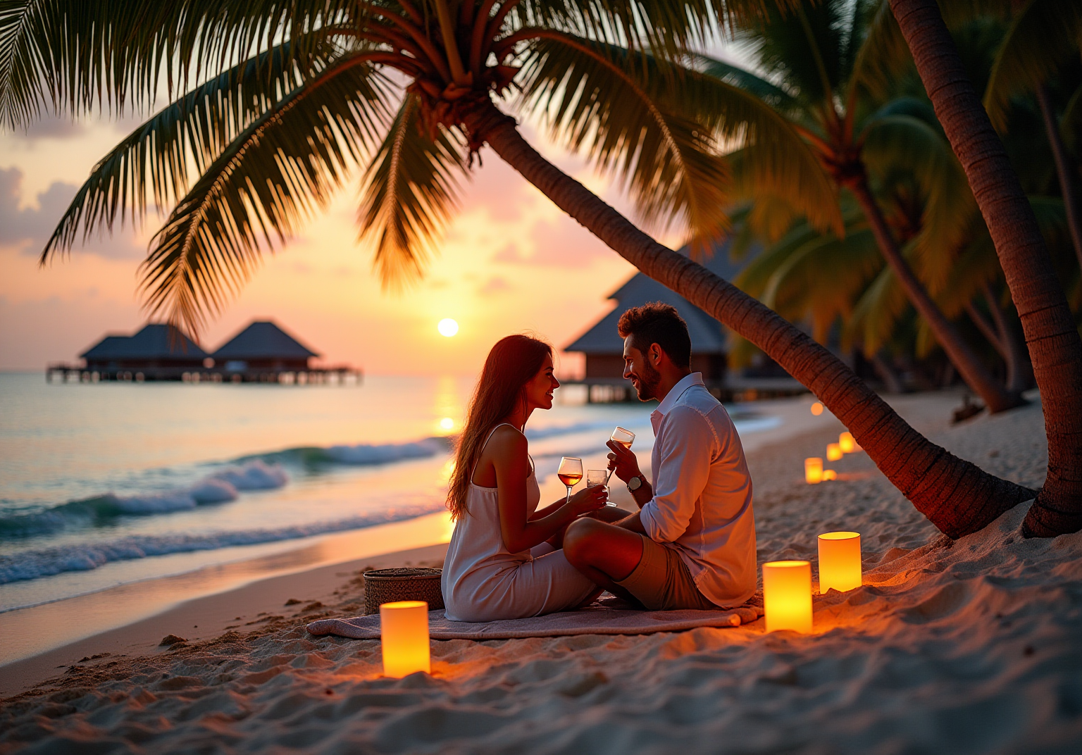 Romantic Honeymoon on a Tropical Beach