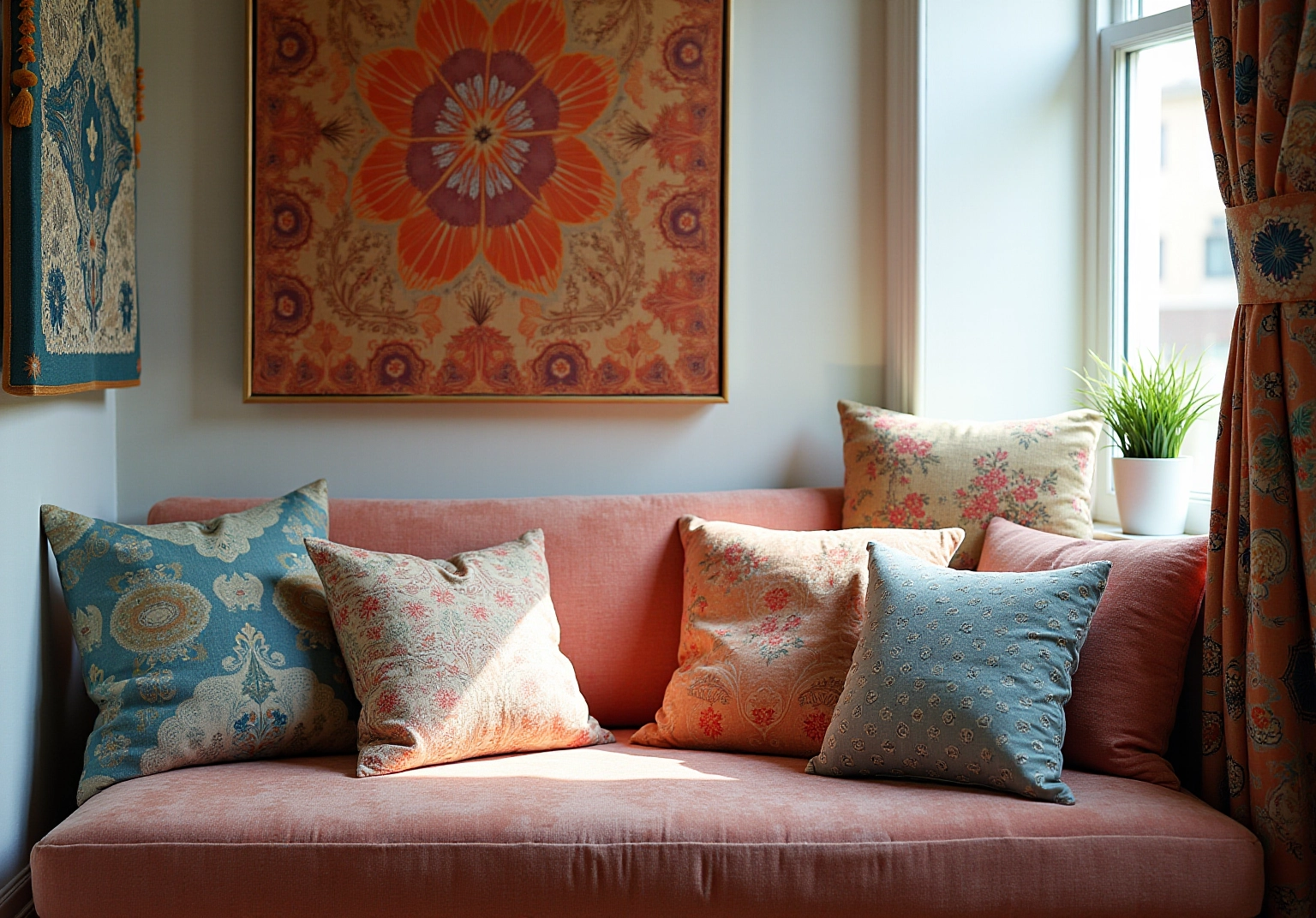 Diverse Fabric Patterns in Stylish Decor