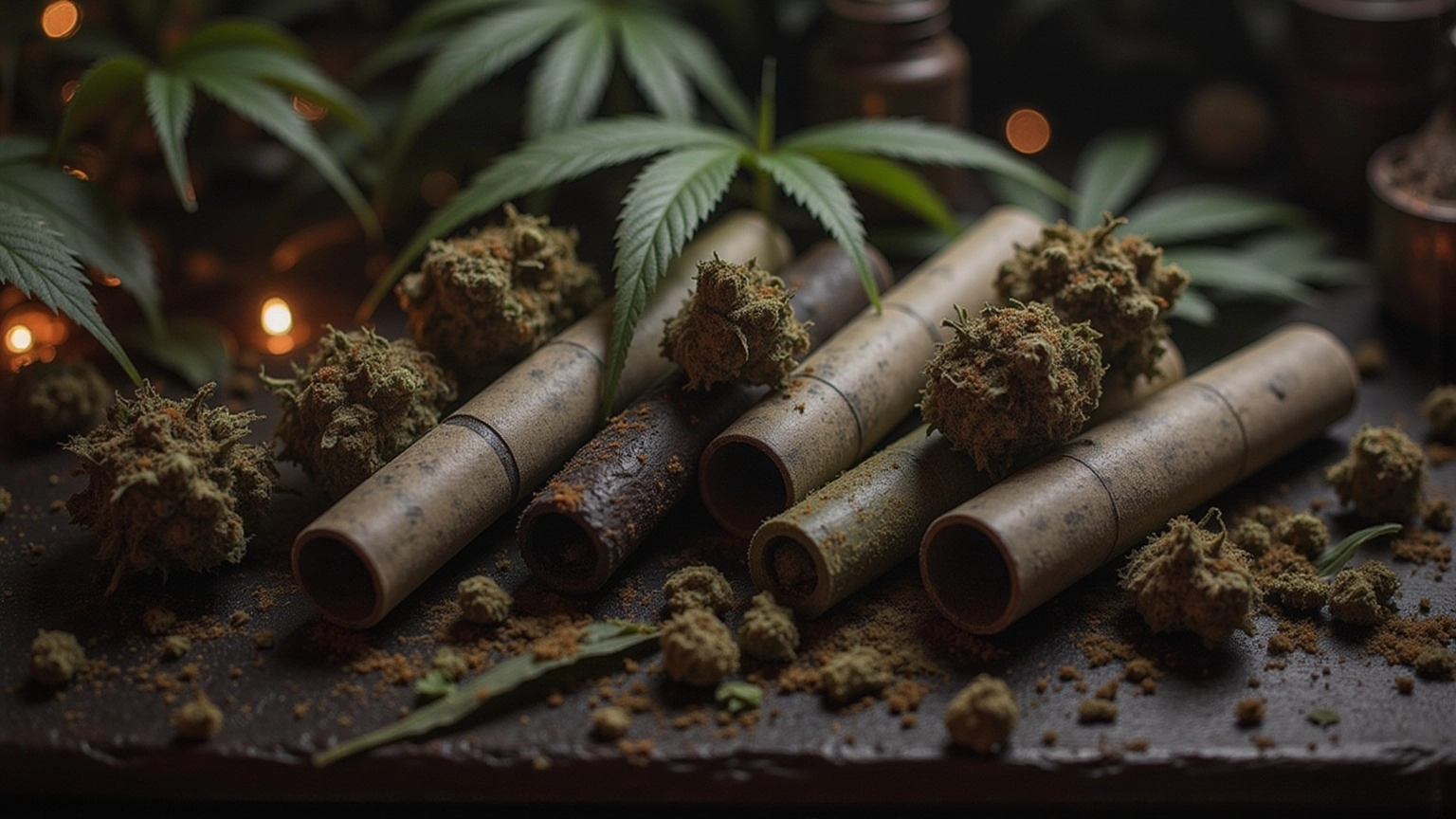 Diverse Selection of Cannabis Pre-Rolls