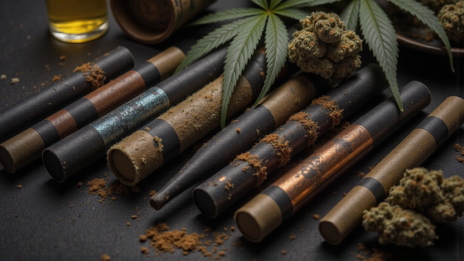 Diverse THC Pre-Rolls Display