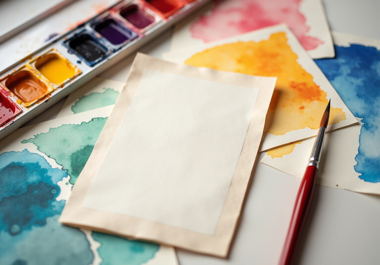Diverse Watercolor Paper Selection Diverse Watercolor Paper Selection