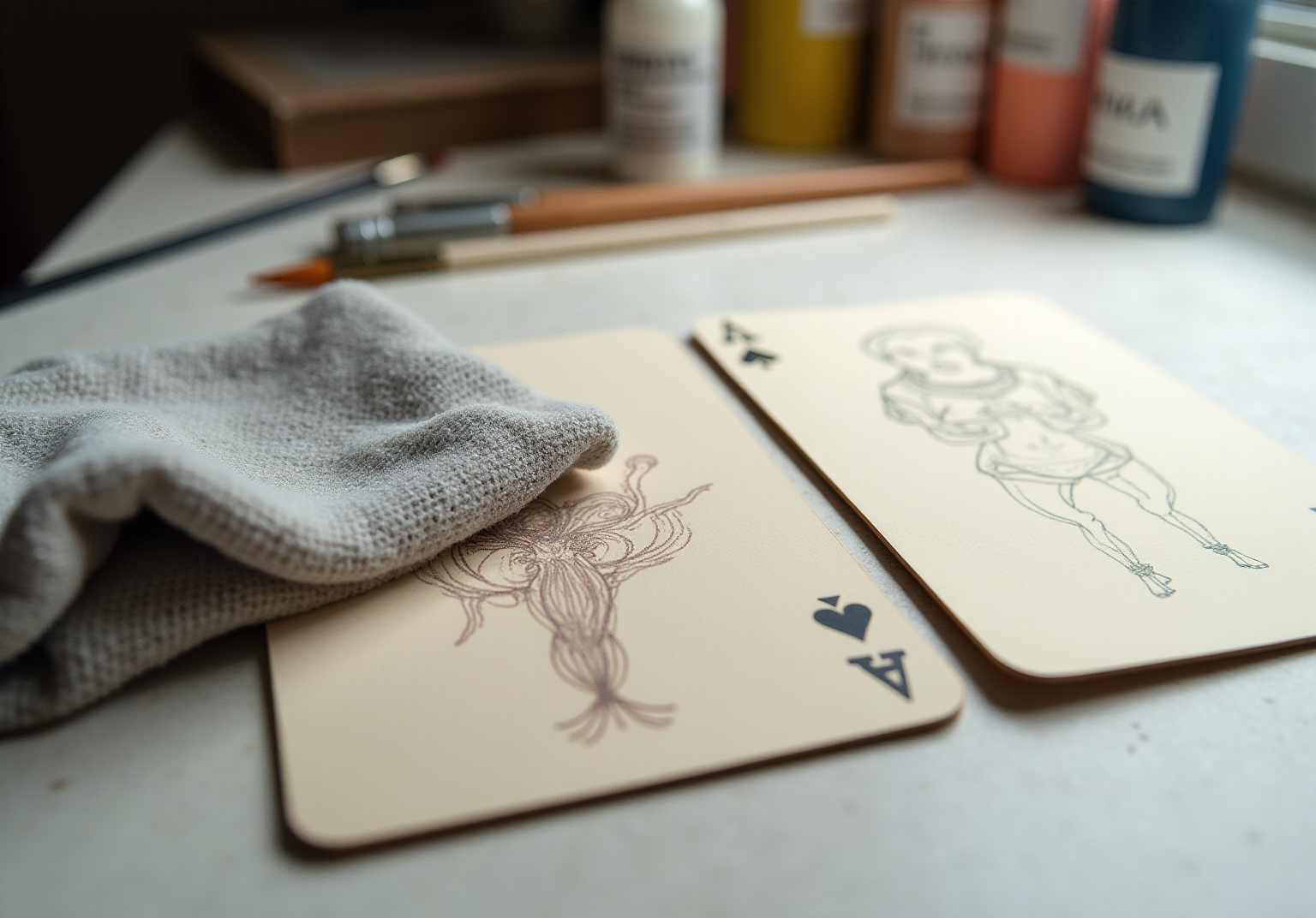 Preparing Card Surfaces for Painting Preparing Card Surfaces for Painting