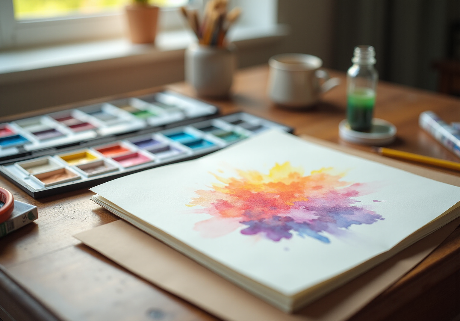 Creative Workspace with Arches Watercolor Paper Creative Workspace with Arches Watercolor Paper