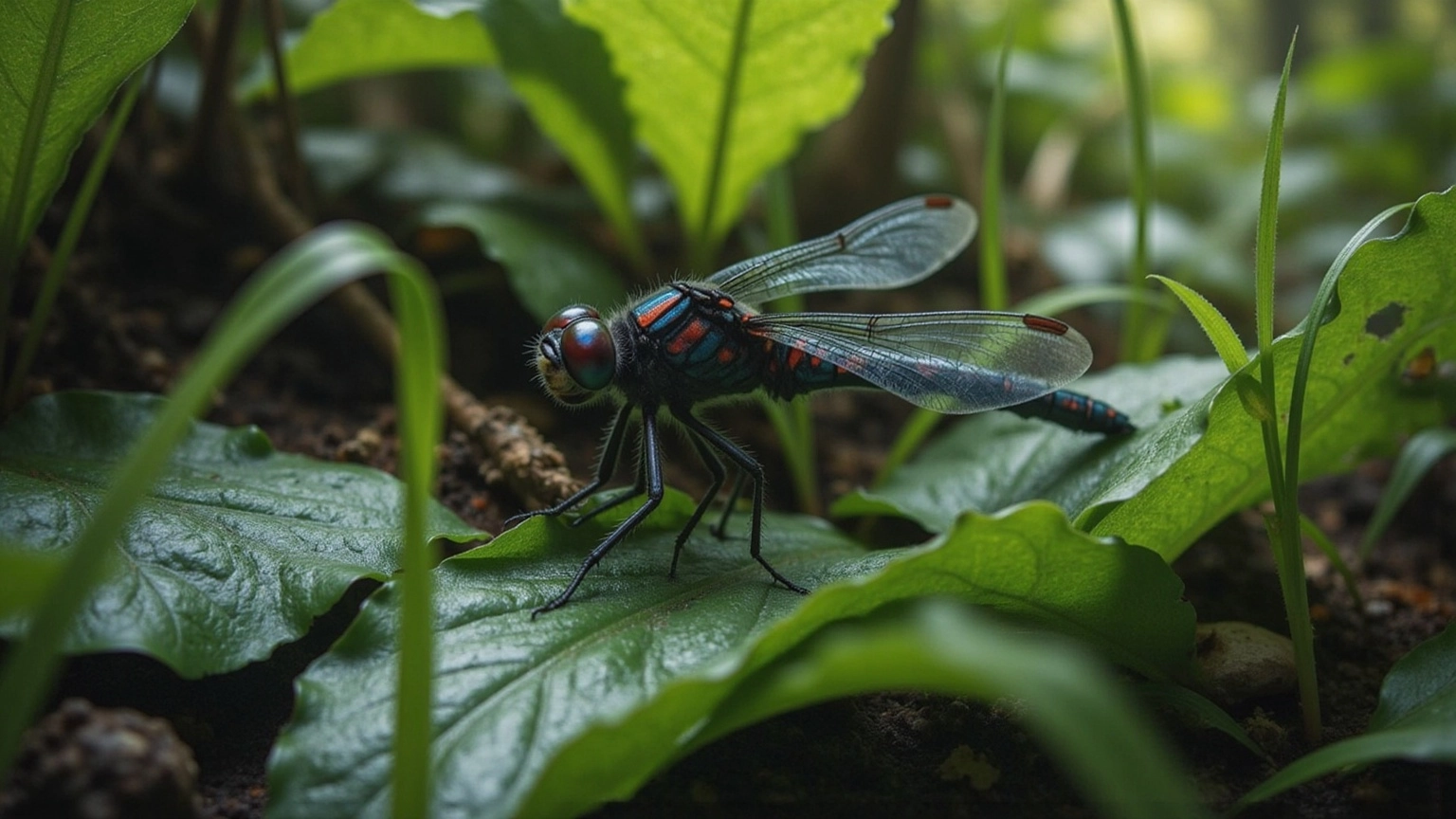 Dragonfly in Its Natural Habitat
