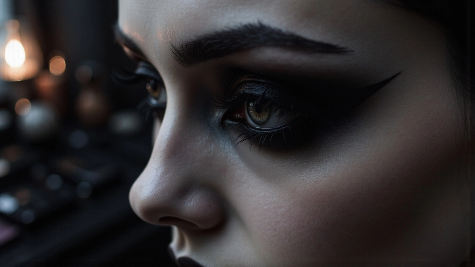 Dramatic 90s Goth Smoky Eye Makeup