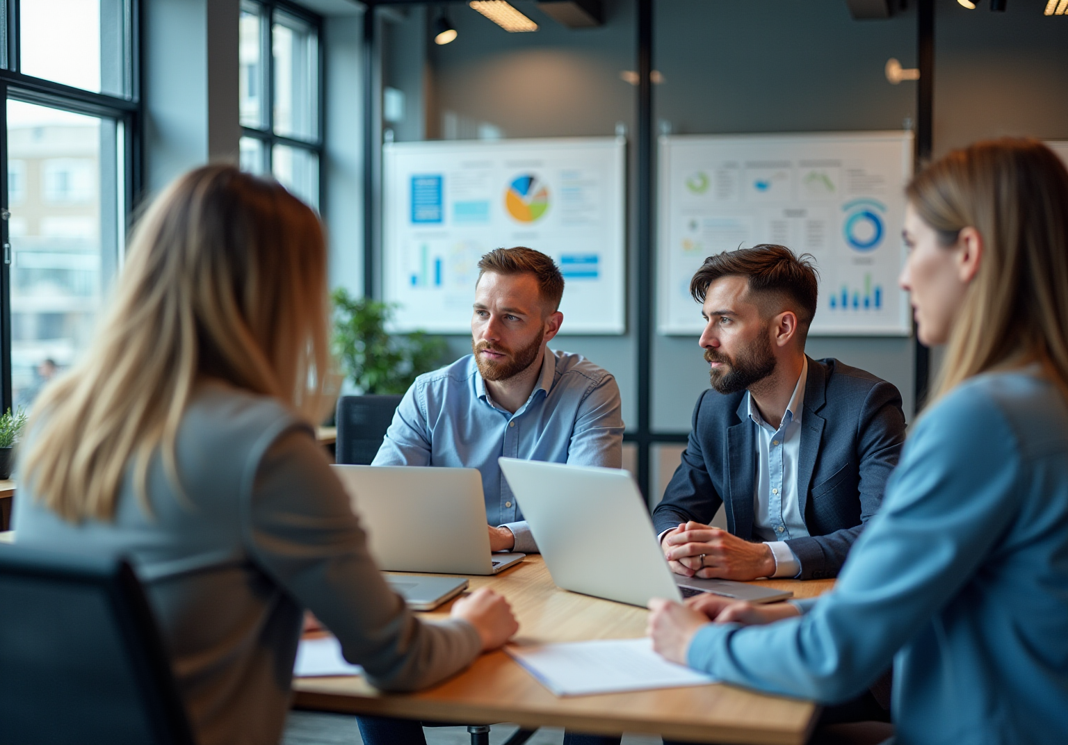 Strategic Content Creation in a Modern Office