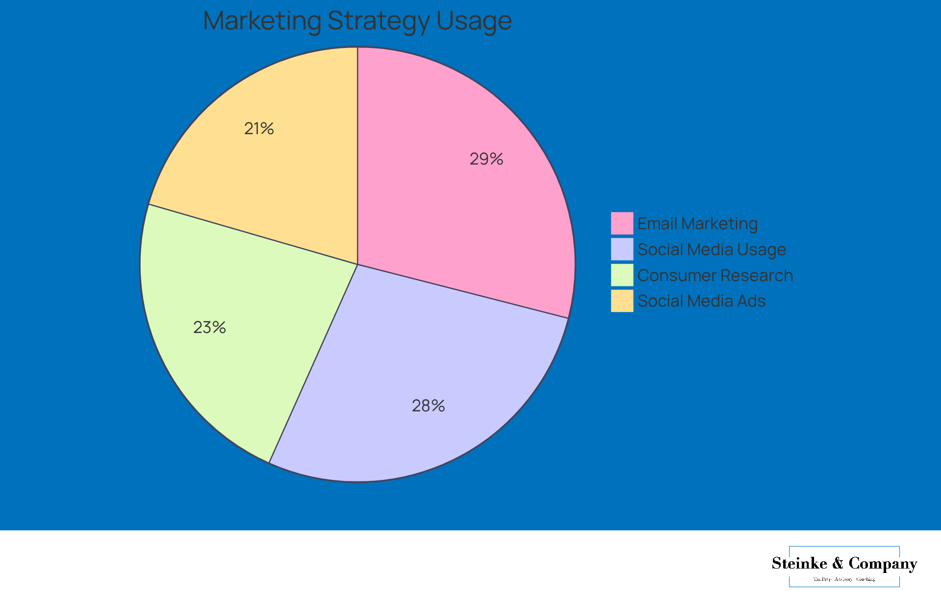 Each slice shows the percentage of small businesses using these strategies — larger slices mean a higher reliance on that particular approach. Each slice shows the percentage of small businesses using these strategies — larger slices mean a higher reliance on that particular approach.