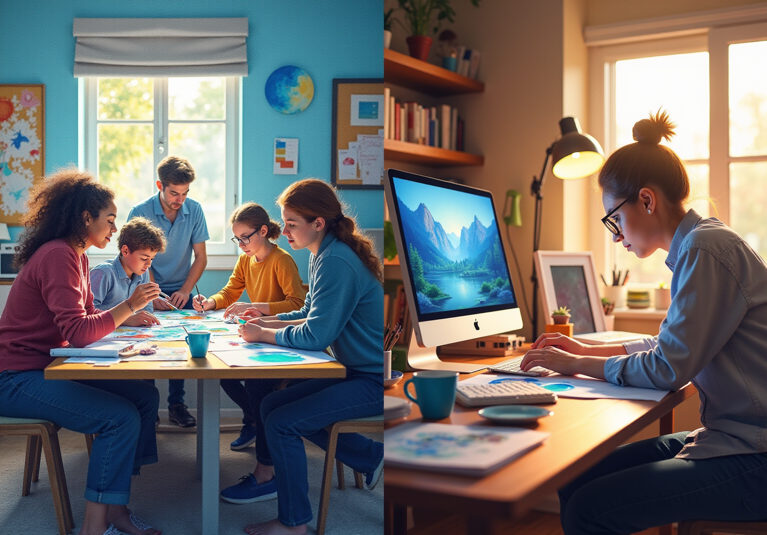 Contrasting Watercolor Class Formats
