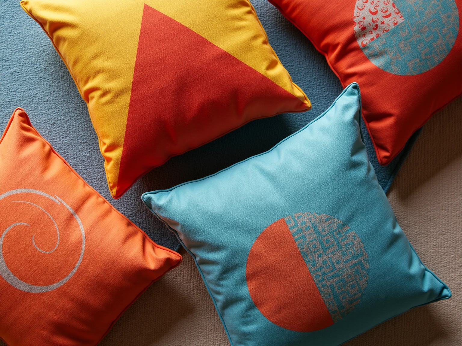 Dynamic Geometric Cushion Arrangement Dynamic Geometric Cushion Arrangement