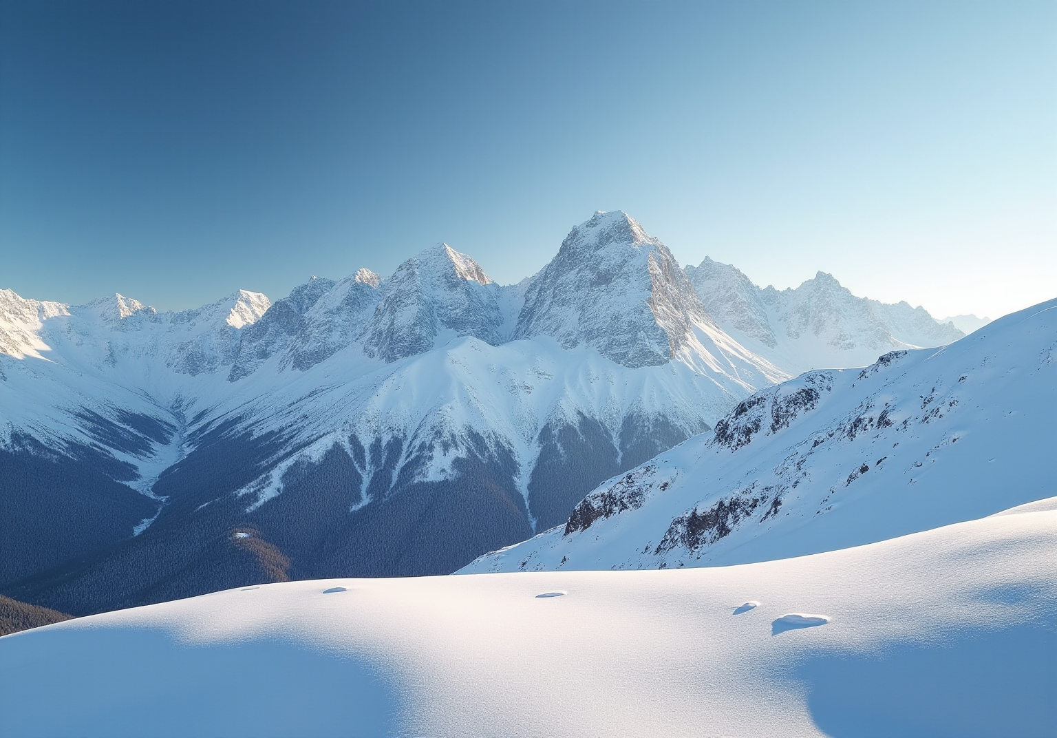 Majestic Winter Mountain Landscape