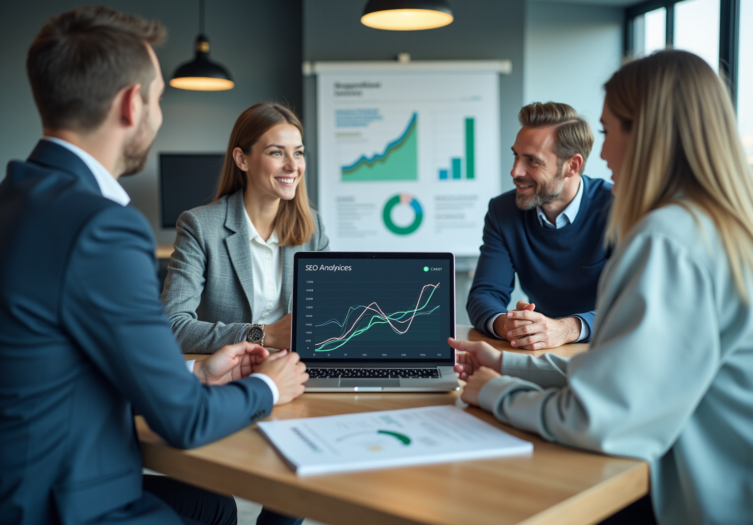 Analyzing SEO Packages in a Modern Office