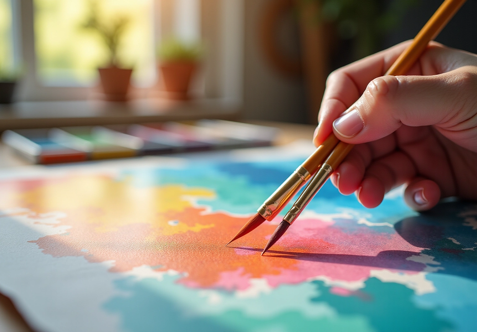 Eco-Friendly Watercolor Creation Eco-Friendly Watercolor Creation