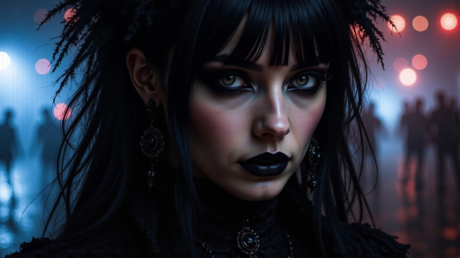 Edgy Black Emo Scene Wig
